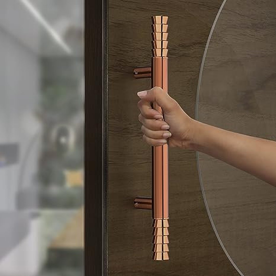Rose Gold Finish Door Handle Long Pull Handles for Home Entrance Entry ...