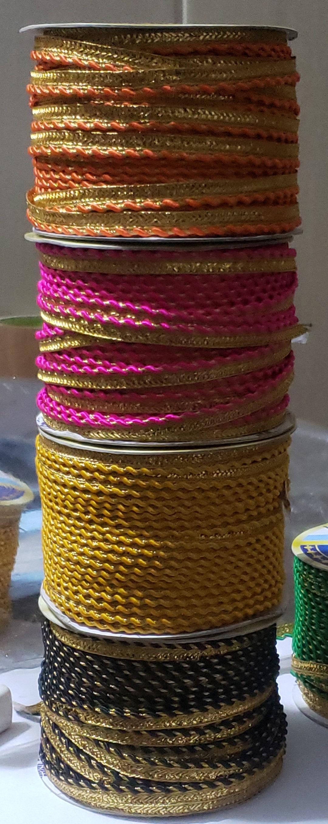 Golden Thread Golden Gota Patti Braided Trim, Indian Trim, Gold Gota ...