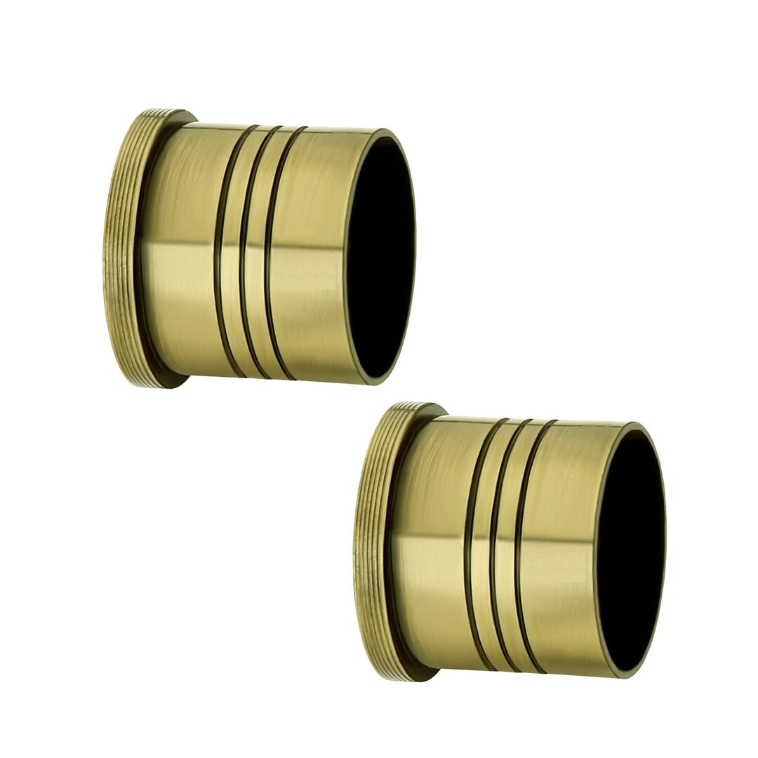 Brass Antique Curtain Rod Wall to Wall Concealed Supports - Etsy