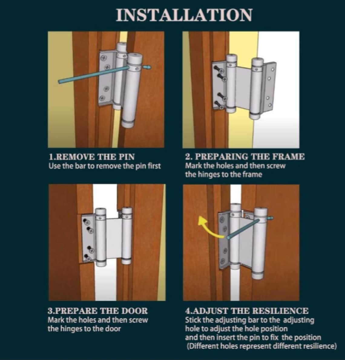 Double Action Hinges Saloon Door Hinges Swinging Door Hinge Heavy Duty ...