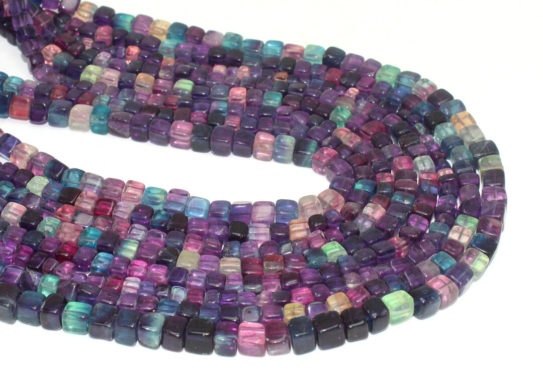Beautiful Multi Fluorite Smooth Box Shape Beads 5/6 - Etsy