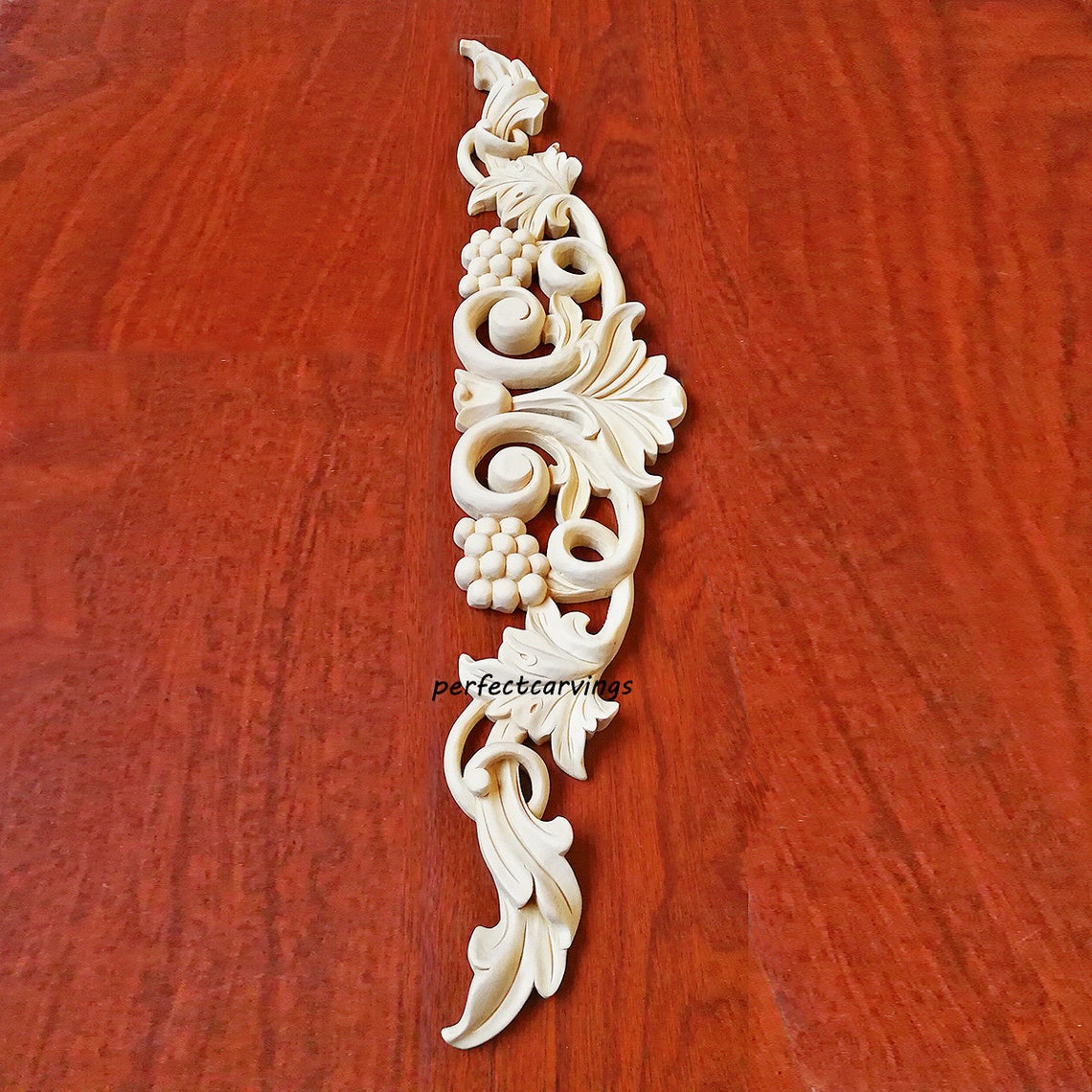 Artistic Grape Vine Carved Applique Onlay | Etsy