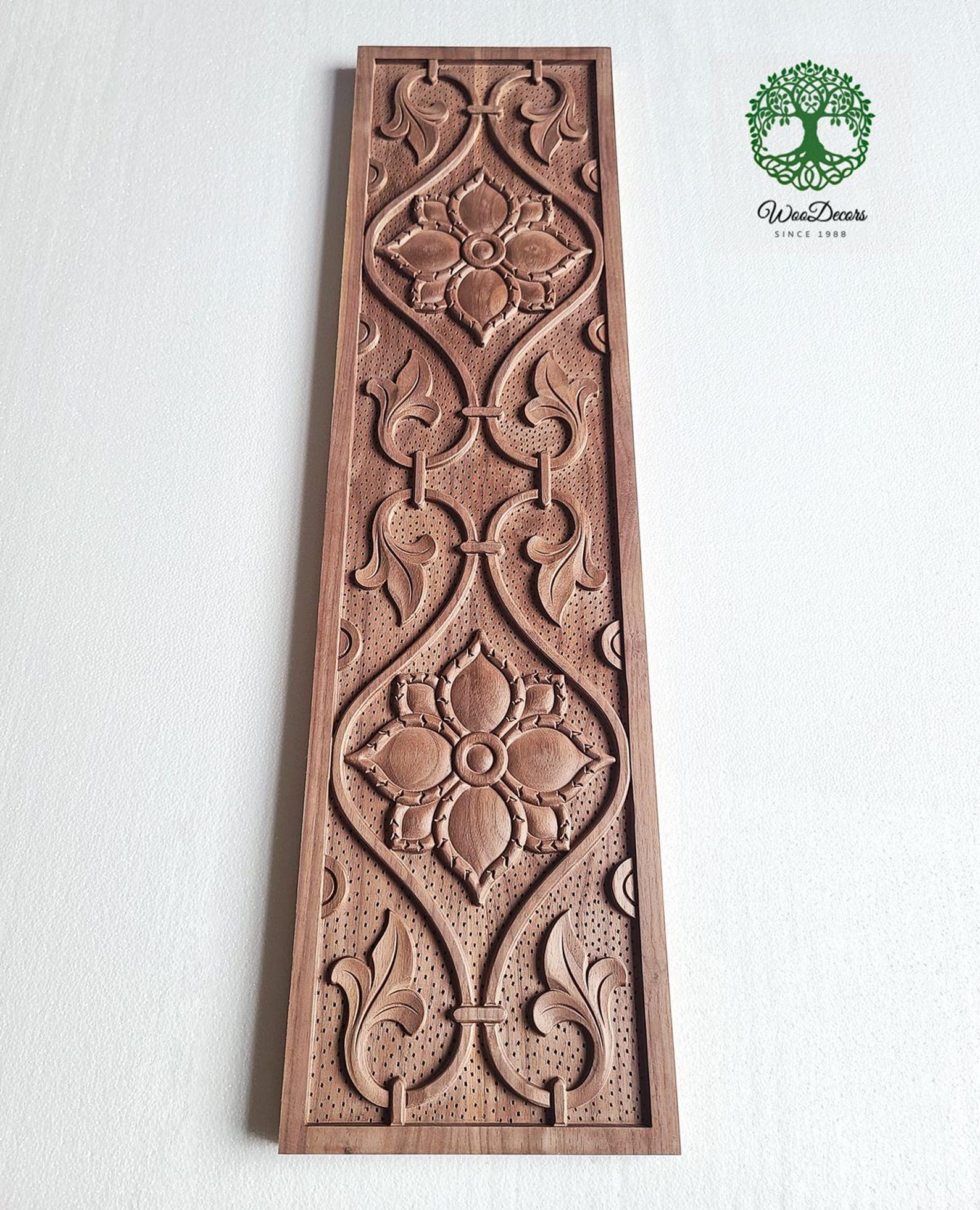 Vintage Vine Leaf Carved Wood Panel, 7-1/2"wx28-1/4"h, Single - Etsy