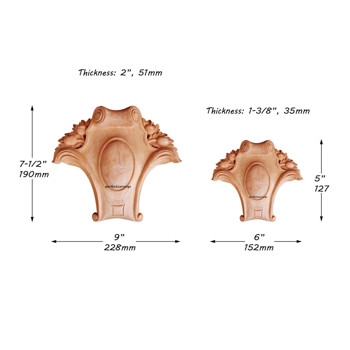 Gemstone With Acorn Carved Keystone Decor Applique | Etsy