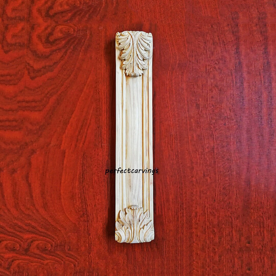 PAIR of Acanthus Carved 22"high Column Posts, Pilaster Columns for ...