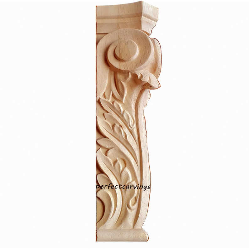 PAIR of Vigorous Leaf Scroll Carved Capitals for Pilaster Columns - Etsy