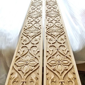 Vintage Vine Leaf Carved Wood Panel, 7-1/2"wx28-1/4"h, Single - Etsy