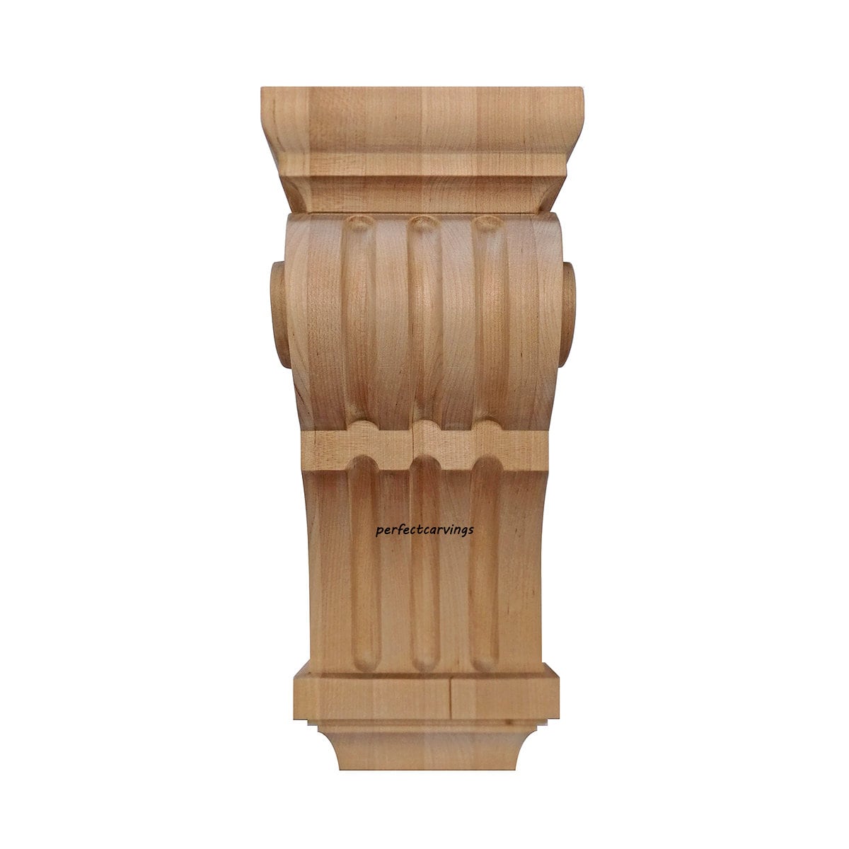 PAIR of Fluted Mission Wood Carved Corbels, Shelf Brackets, Available ...