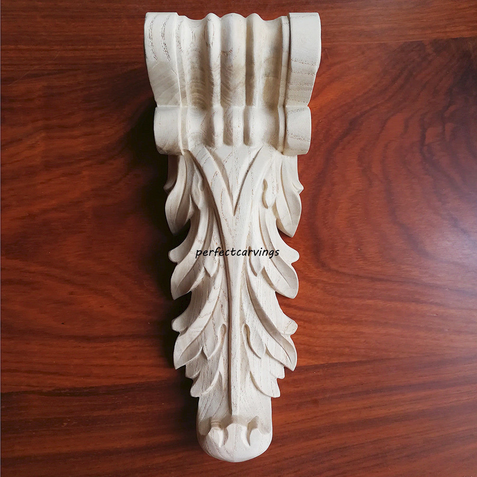 2PCS Scroll Leaf Carved 10 & 12 H Connection Wood - Etsy