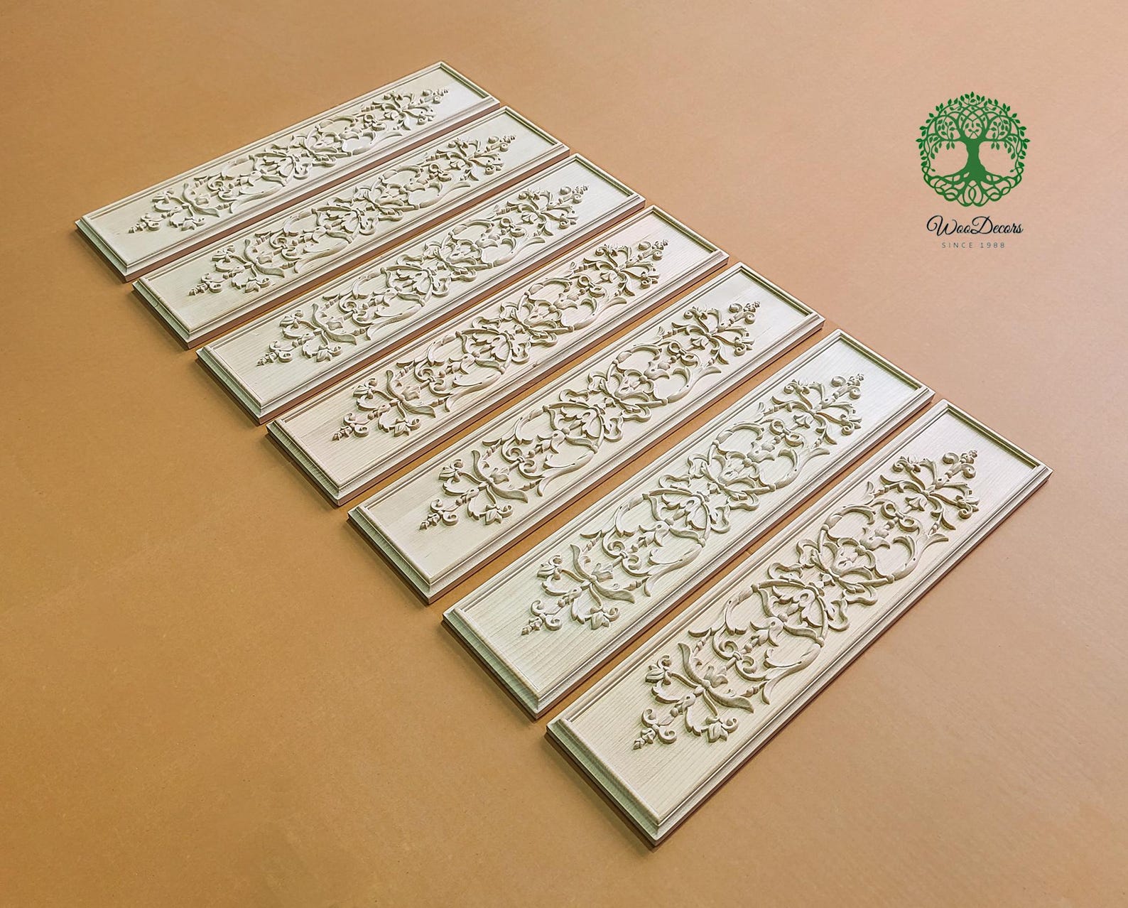 Wood Carved Vine Leaf Panel, Panel for Mantel, Wall and Furniture ...