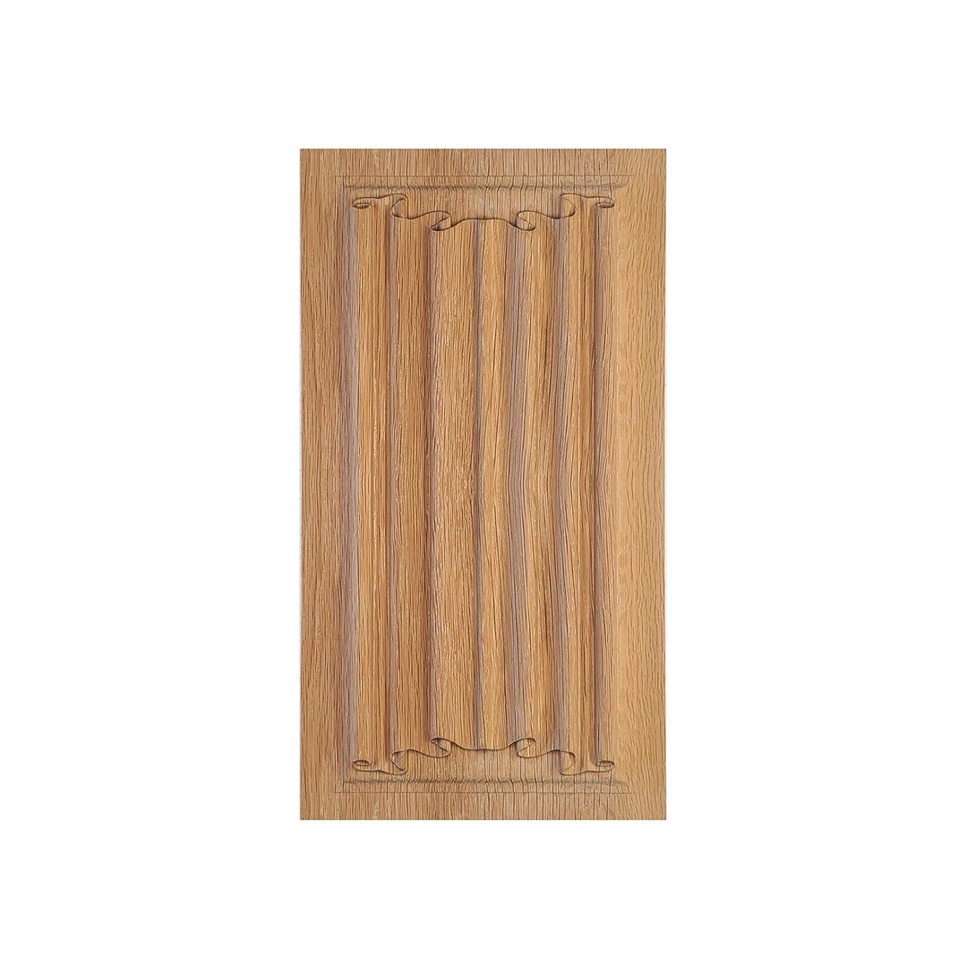 PAIR of Solid Carved Wood Linenfold Panels, Cabinet Panels, Replacement ...