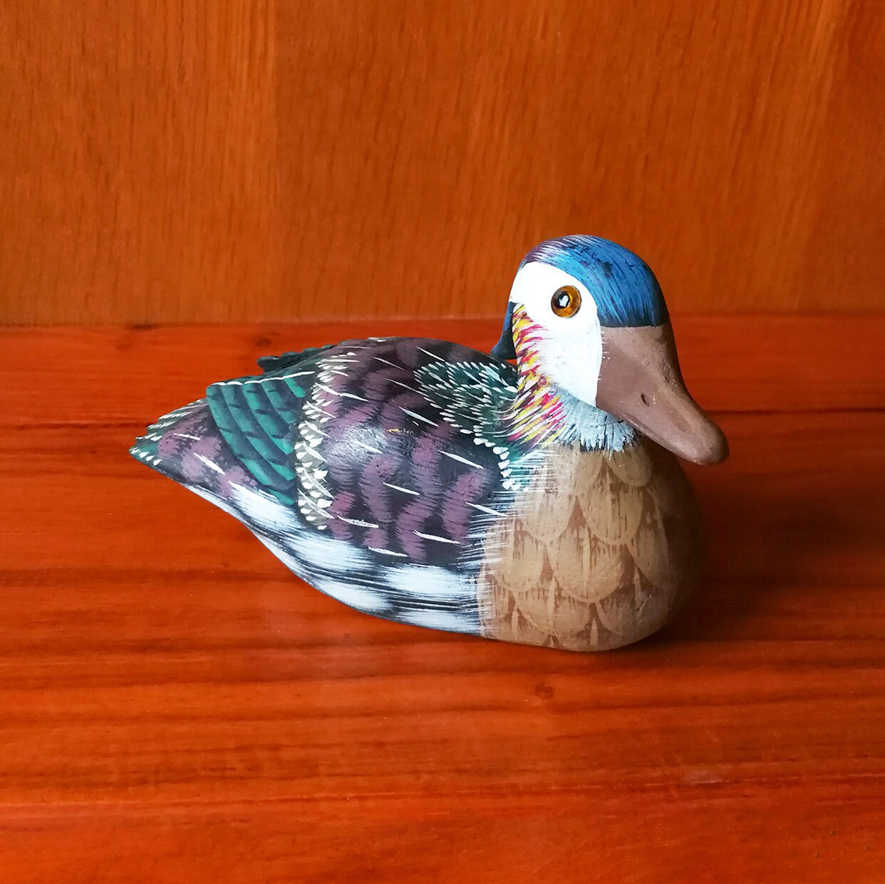 Vintage Hand Painted and Wood Carved Duck 1506 - Etsy