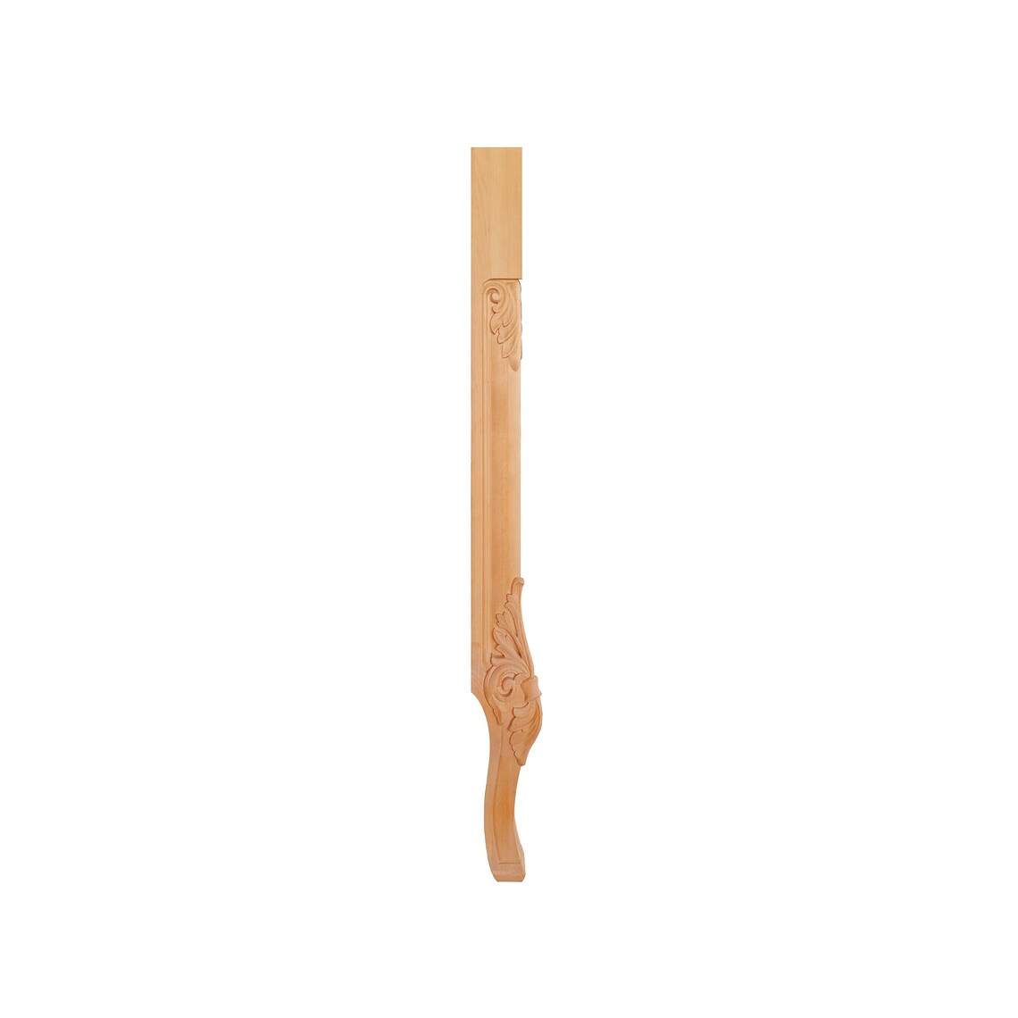 PAIR of Vivid Leaf Carved 36“high Corner Post Leg for Furniture ...