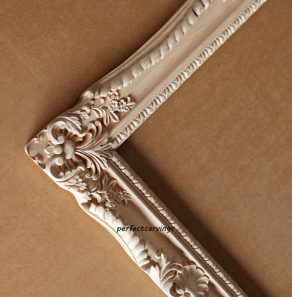 Classic Victorian Floral Shell Carved Wall Mirror | Etsy