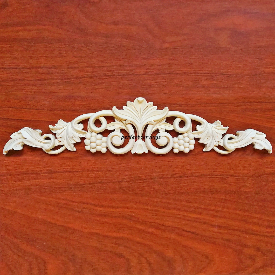 Artistic Grape Vine Carved Applique Onlay | Etsy