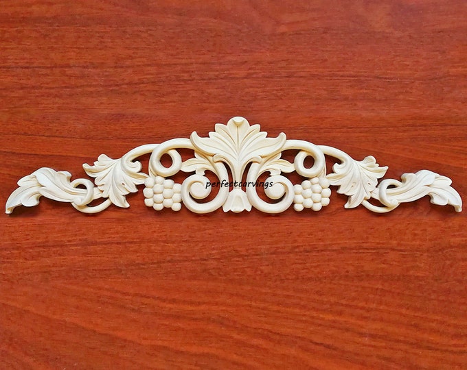 Artistic Grape Vine Carved Applique Onlay - Etsy