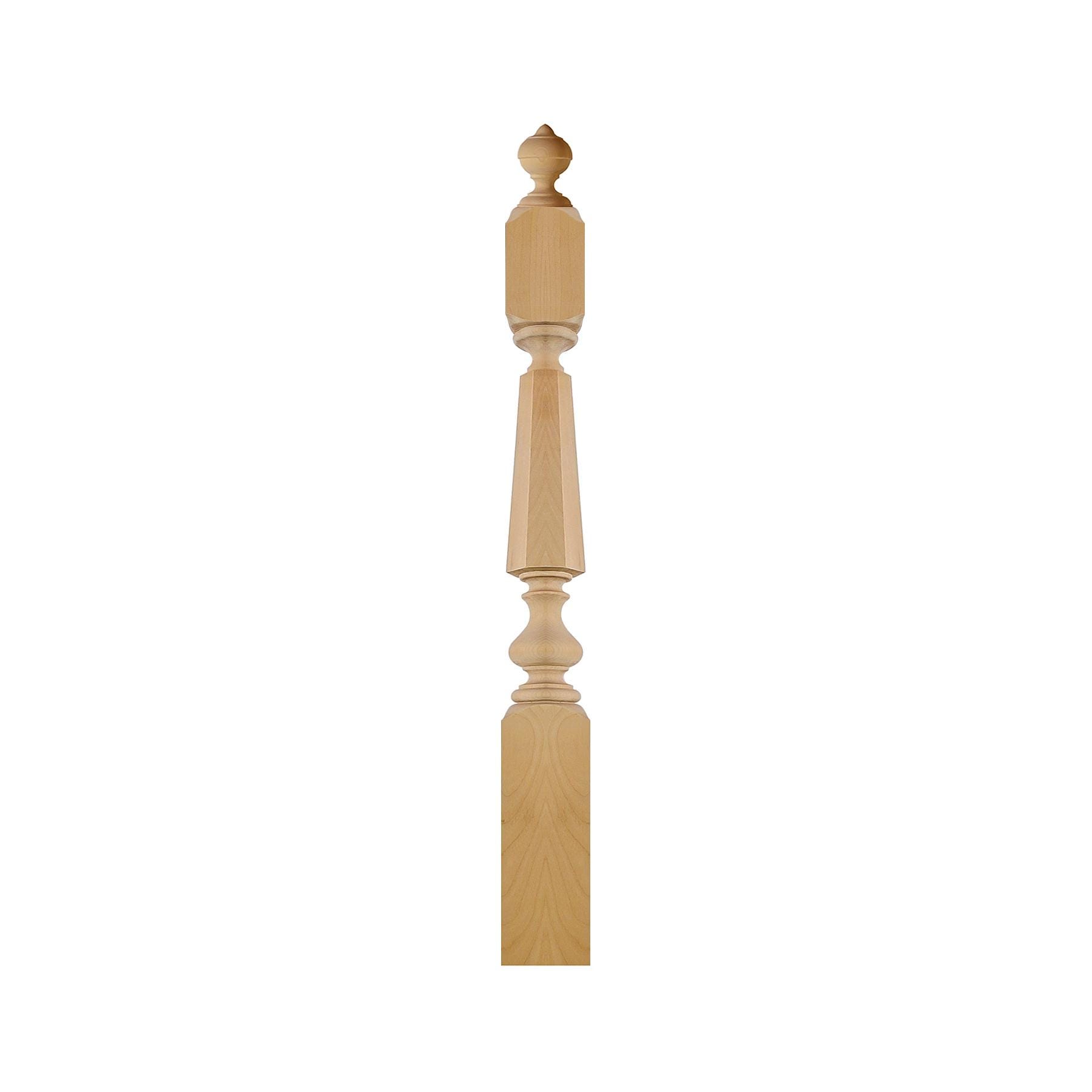 NWL-08 Wood Carved Hexagon Newel Post, Available in 4"x4", 5"x5 ...