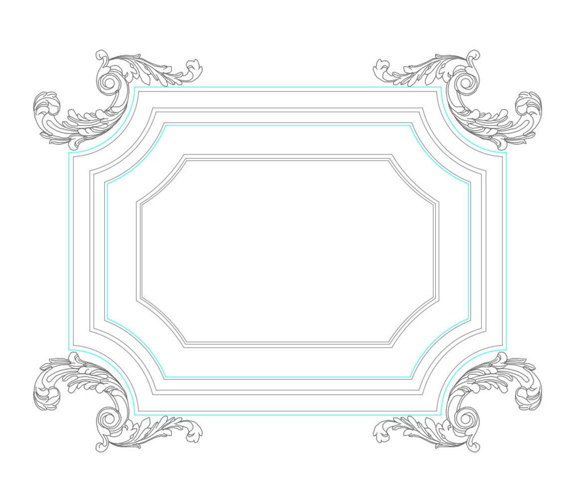 2 Pairs of Leaf Scroll Carved Corner for Panel Applique Onaly - Etsy