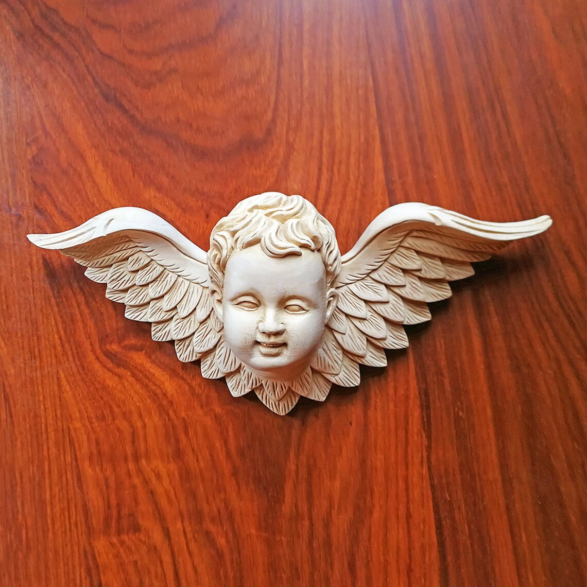 11-3/4w Hand Carved Cherub Angel - Etsy