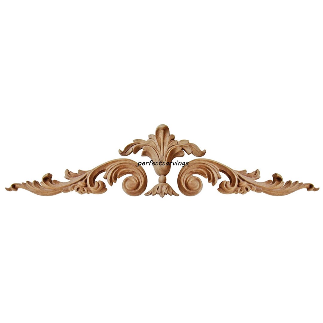 One Set of Multipurpose Acanthus Scroll Carved Wood Applique Onlay - Etsy