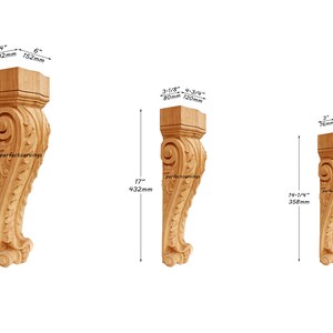 PAIR of Elegant Curved Leaf Carved Corbels, Pilaster Corbels, Door ...