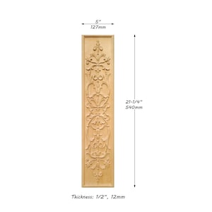 Wood Carved Vine Leaf Panel, Panel for Mantel, Wall and Furniture ...