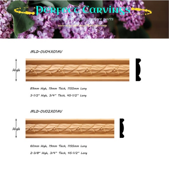4PCS Wood Carved Laurel Leaf Moulding & Trim - Etsy