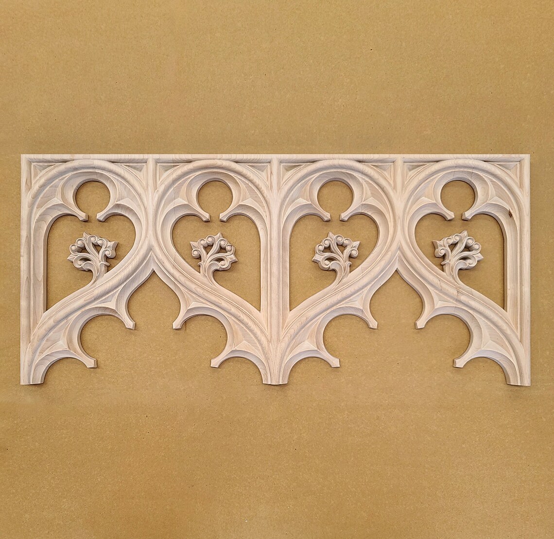 25-3/4x11-3/4 Gothic Scroll Carved Wood Screen | Etsy