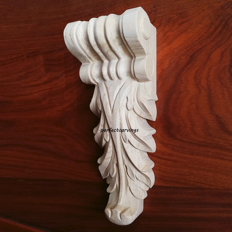 2PCS Scroll Leaf Carved 10 & 12 H Connection Wood - Etsy