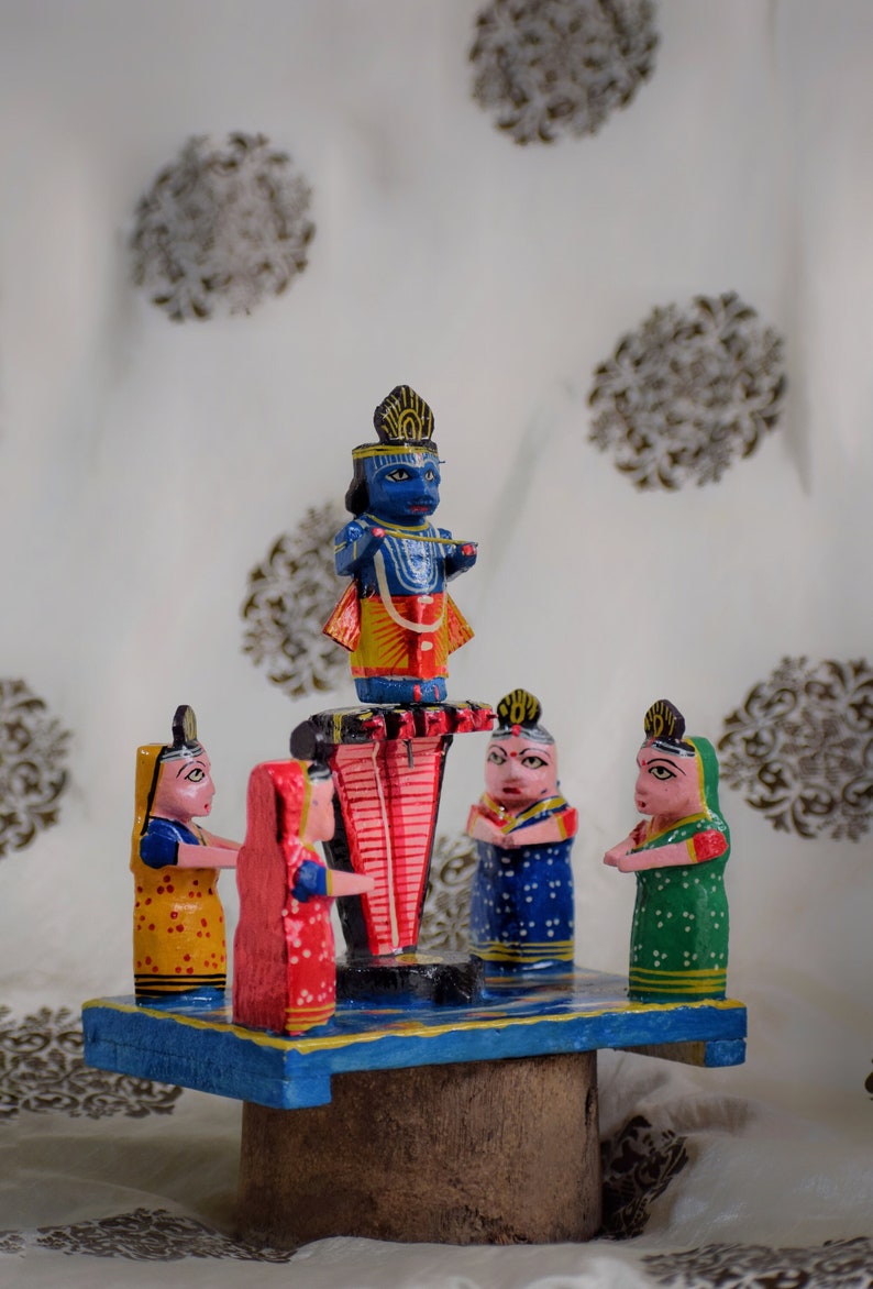 Wooden Kaliya Naag Daman Krishna Leela Idol or Kaliya Naag - Etsy