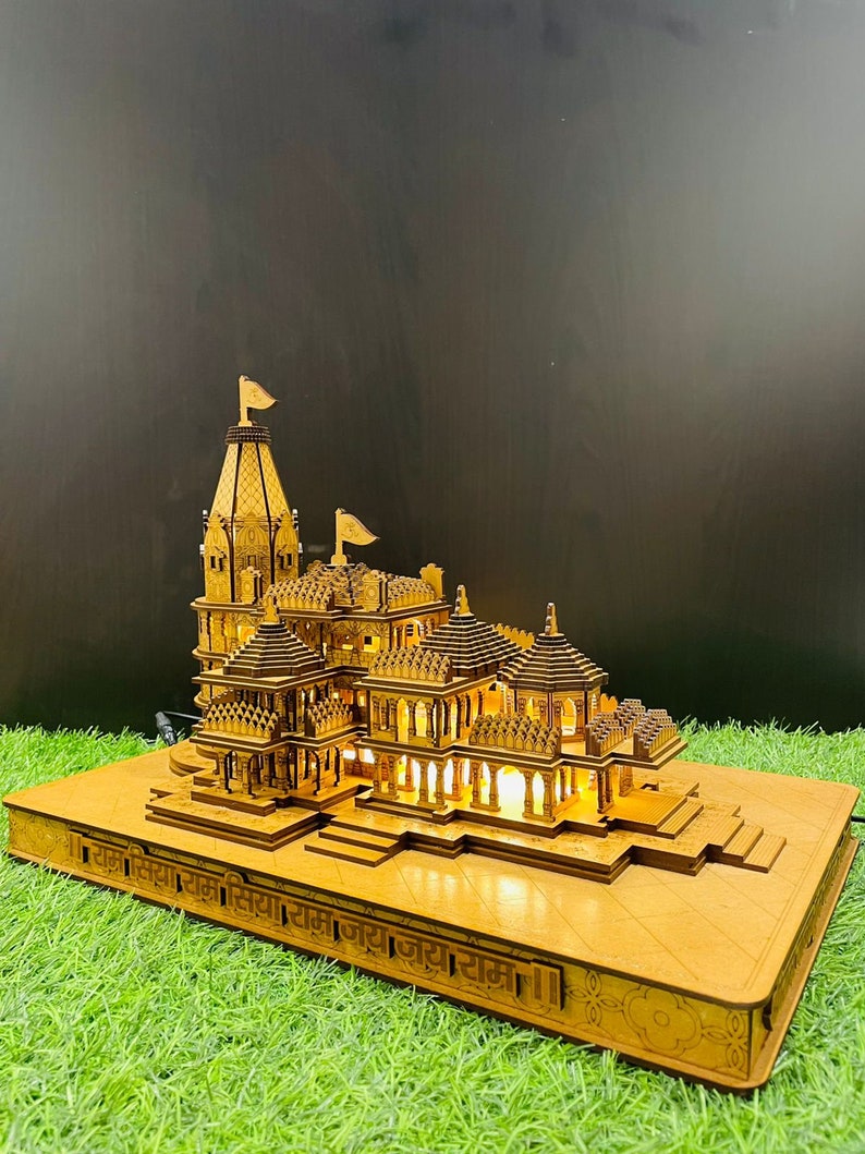 Buy Unique Ram Mandir 3D Model for Laser Cutting Instant Digital ...