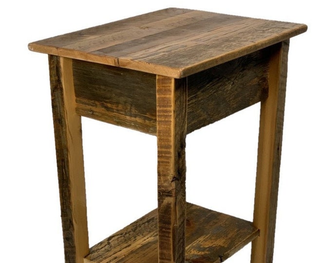 Rustic Barn Wood End Table - Etsy