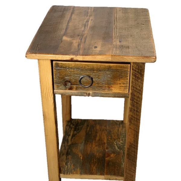 Rustic End Table - Etsy