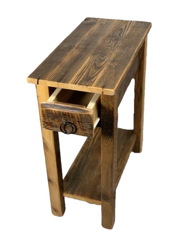 Narrow End Table With Drawer | Etsy