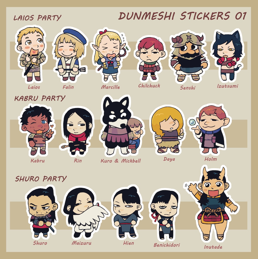 Dunmeshi Stickers 01 - Etsy