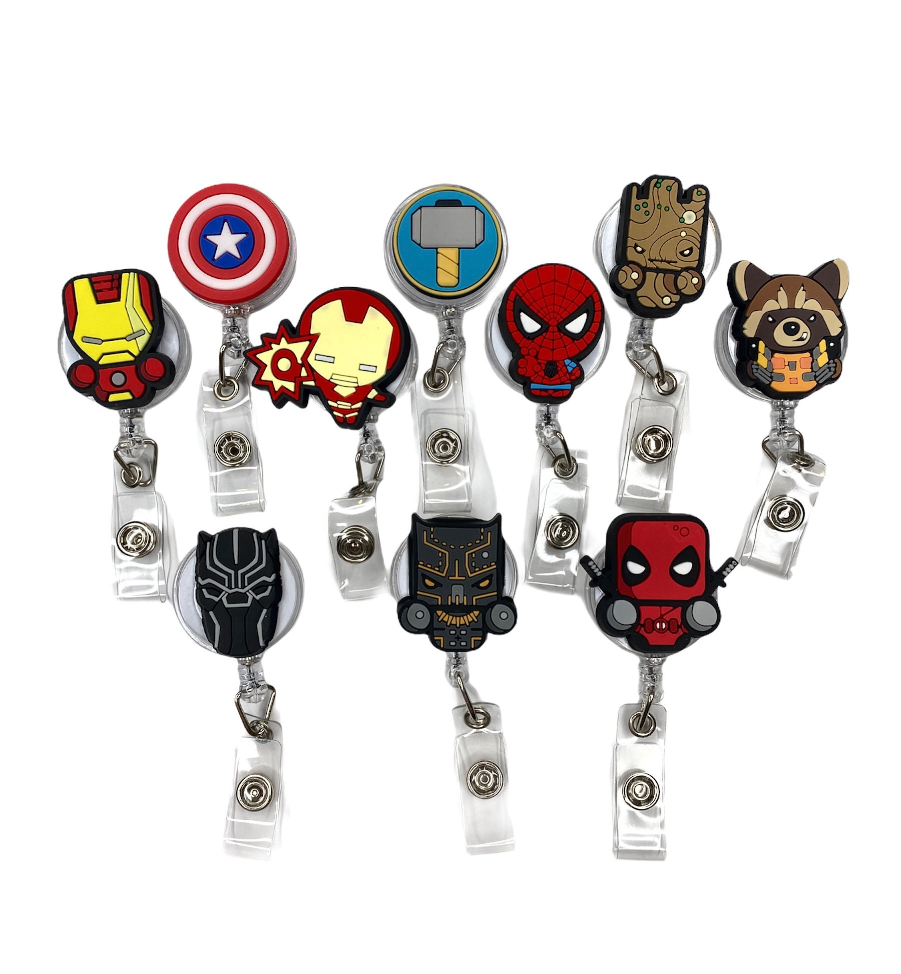 Marvel Avengers Retractable Name Tag ID Badge Holder Reel 3D Nurse Gift ...