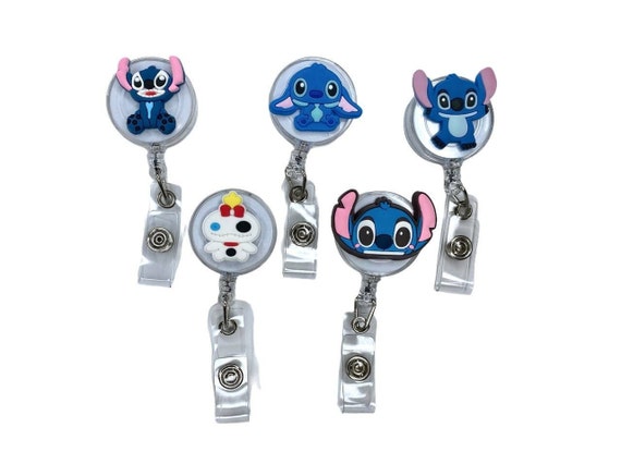 Stitch Retractable Name Tag ID Badge Holder Reel 3D Nurse Gift - Etsy