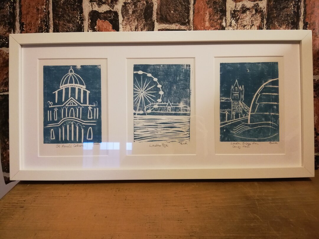 London Scenes Original Lino Print - Etsy UK