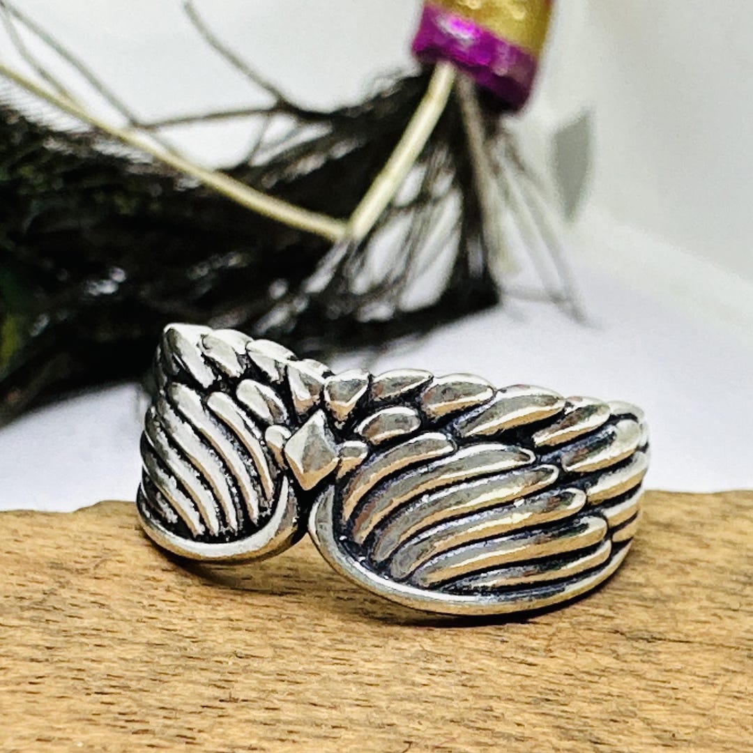 Sterling Silver Winged Ring, Handmade Feather Design, Boho Jewelry - Etsy