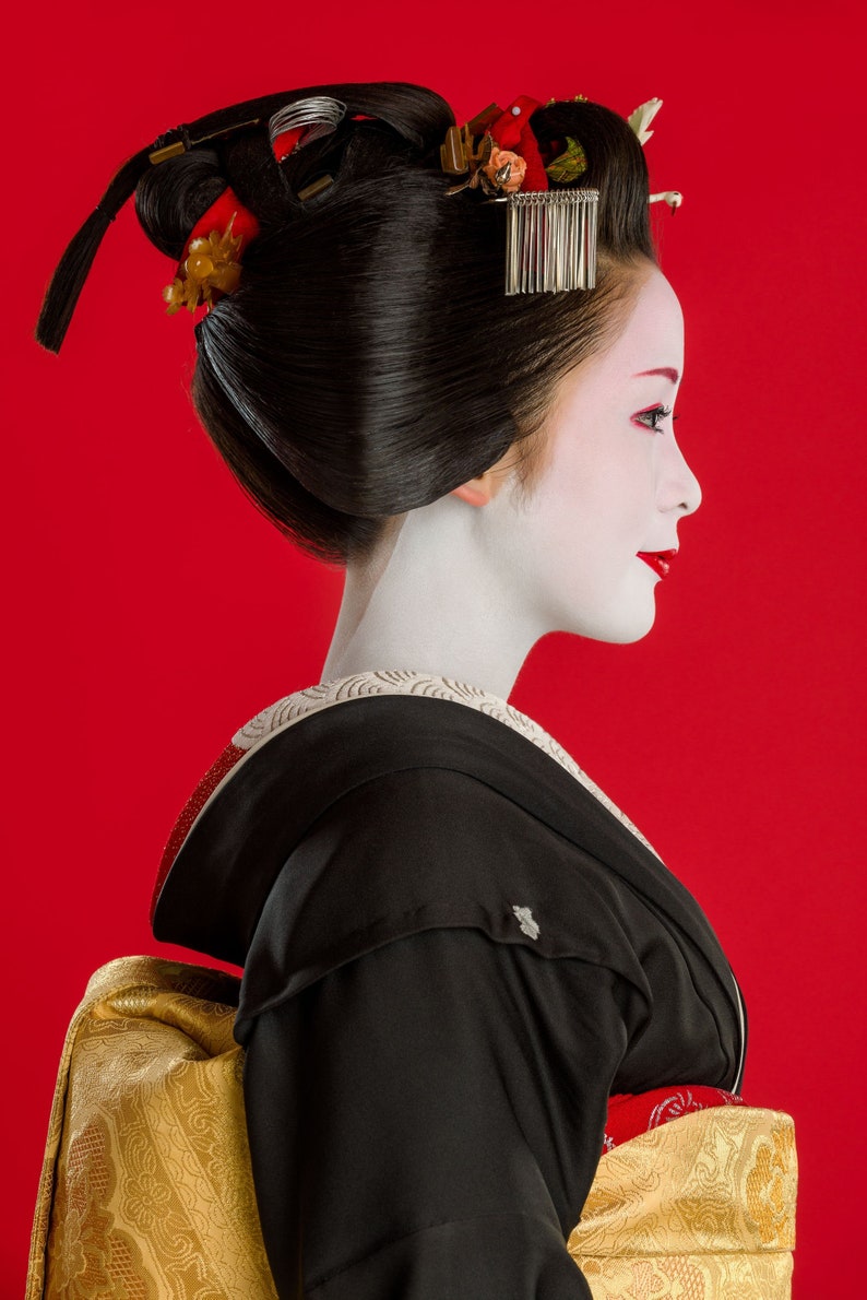 Japanese Maiko Art Print Mameharu of Gion Kobu - Etsy