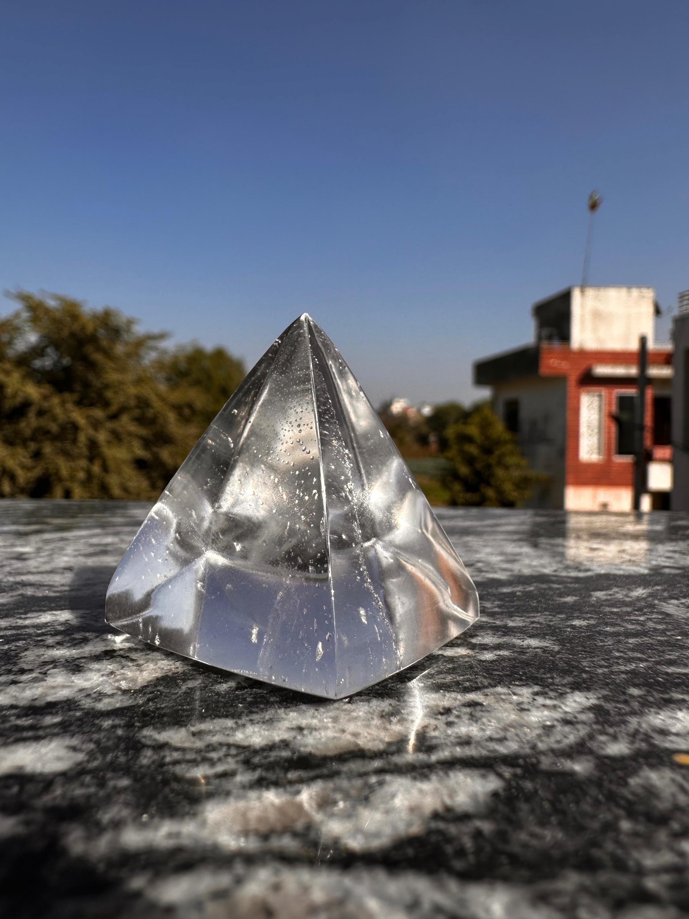 Natural Stone Carved Crystal Pyramid, Gemstone Pyramid Statue, Healing ...