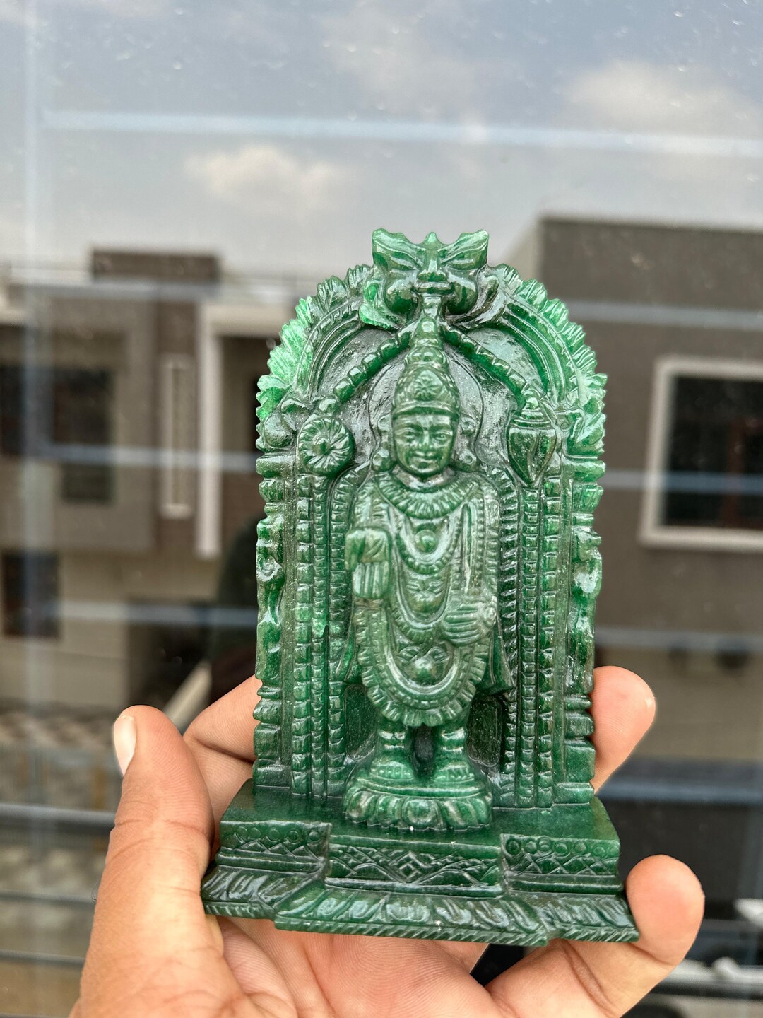 Green Aventurine Tirupati Balaji Statue | Spiritual Healing Decor - Etsy