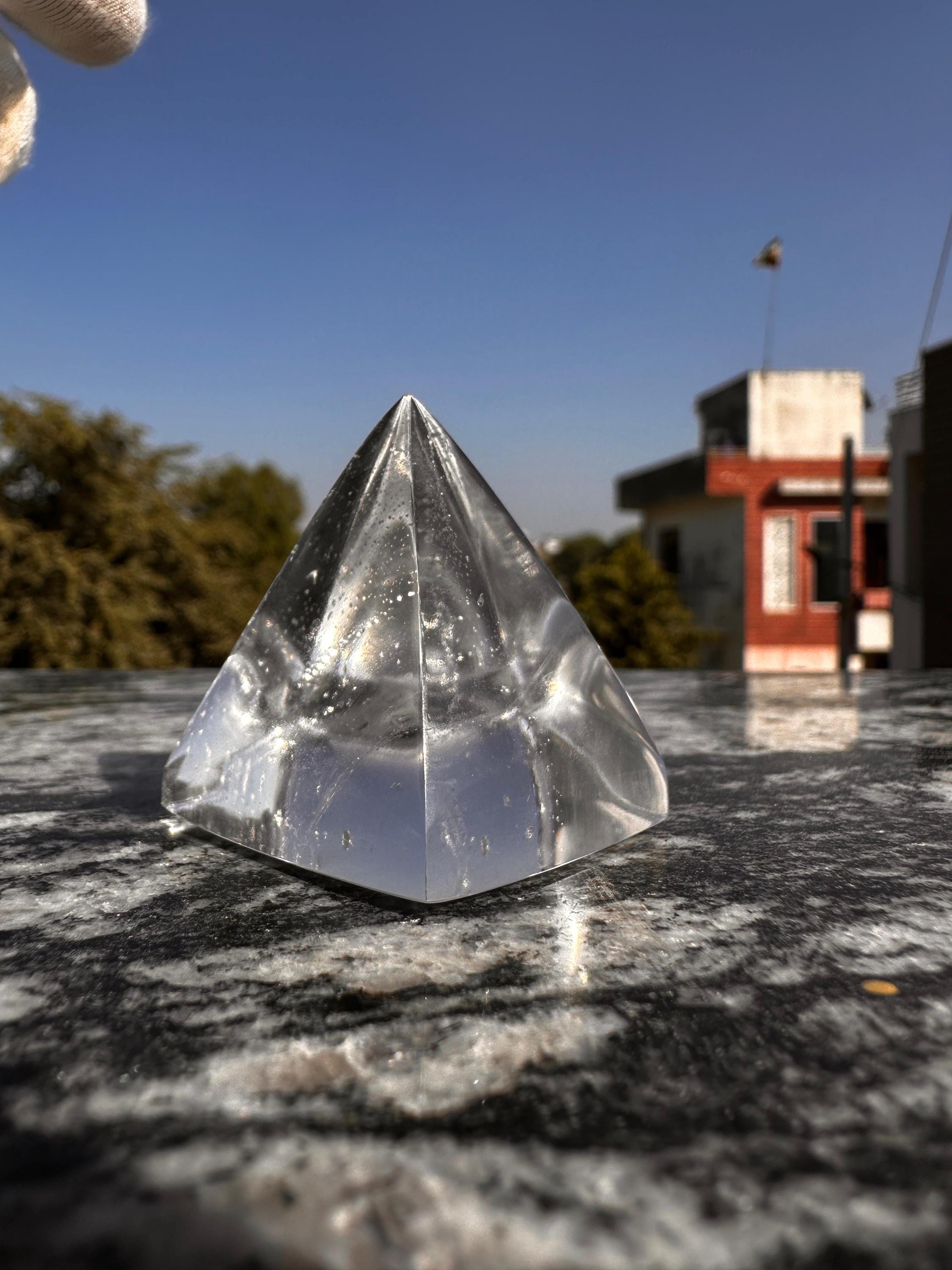 Natural Stone Carved Crystal Pyramid, Gemstone Pyramid Statue, Healing ...