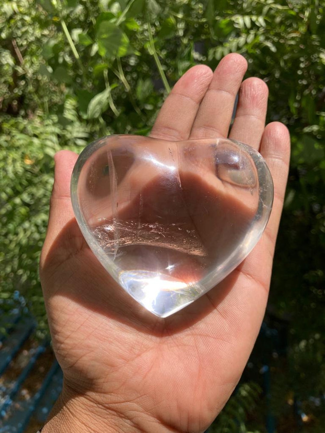 AAA Clear Quartz Puffy Heart- Crystal Heart- Carved Heart- Gemstone ...