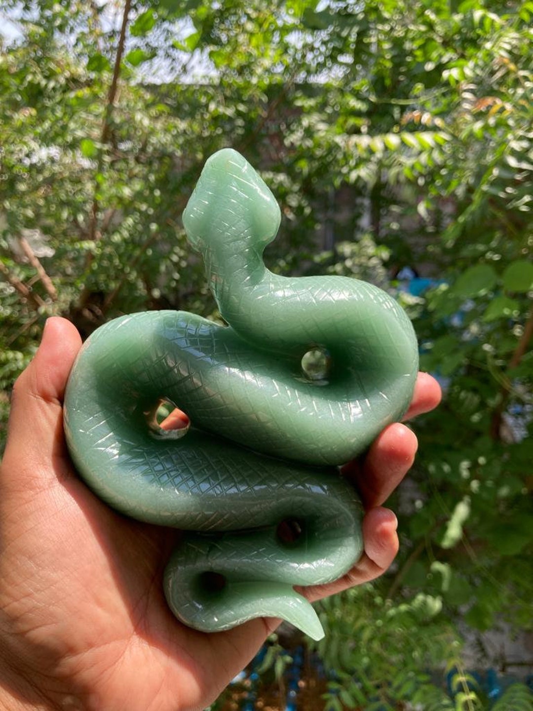 Slithering Jade Cobra Snake | Snake Carving | Cobra Statue | Cobra ...