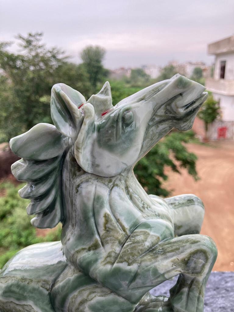 Stunning Serpentine Horse Sculpture Natural Serpentine - Etsy