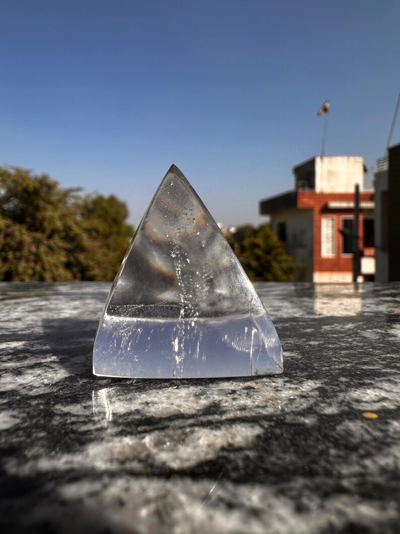 Natural Stone Carved Crystal Pyramid, Gemstone Pyramid Statue, Healing ...