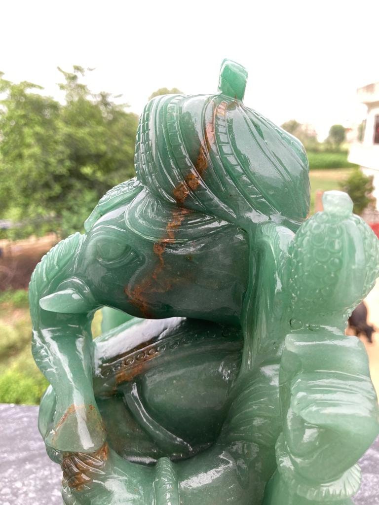 AAA Australian Green Jade Pagdi Ganesh Natural Jade Crystal - Etsy Hong ...