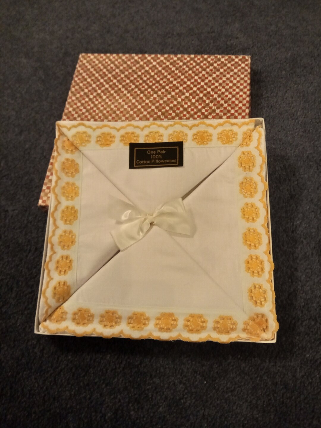 Vintage Quality White Cotton Pillow Case/shams Set. Pillowcase/sham Set ...