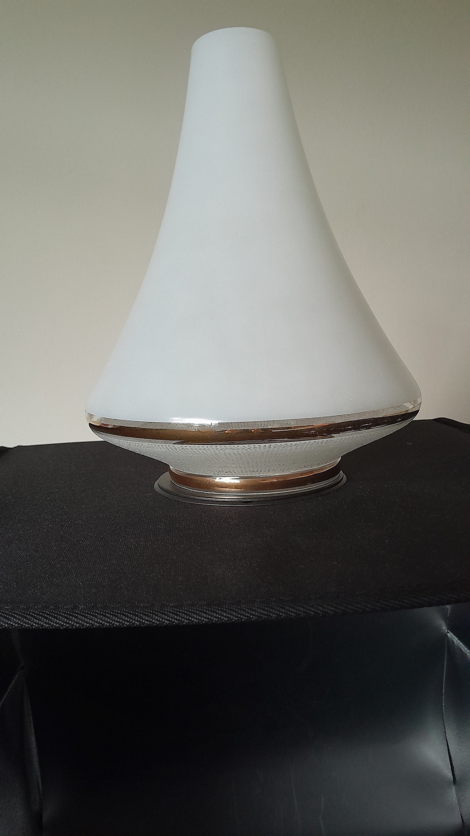 Vintage Opaque Cone Shaped Glass Lamp Shade, Ceiling Pendant. - Etsy